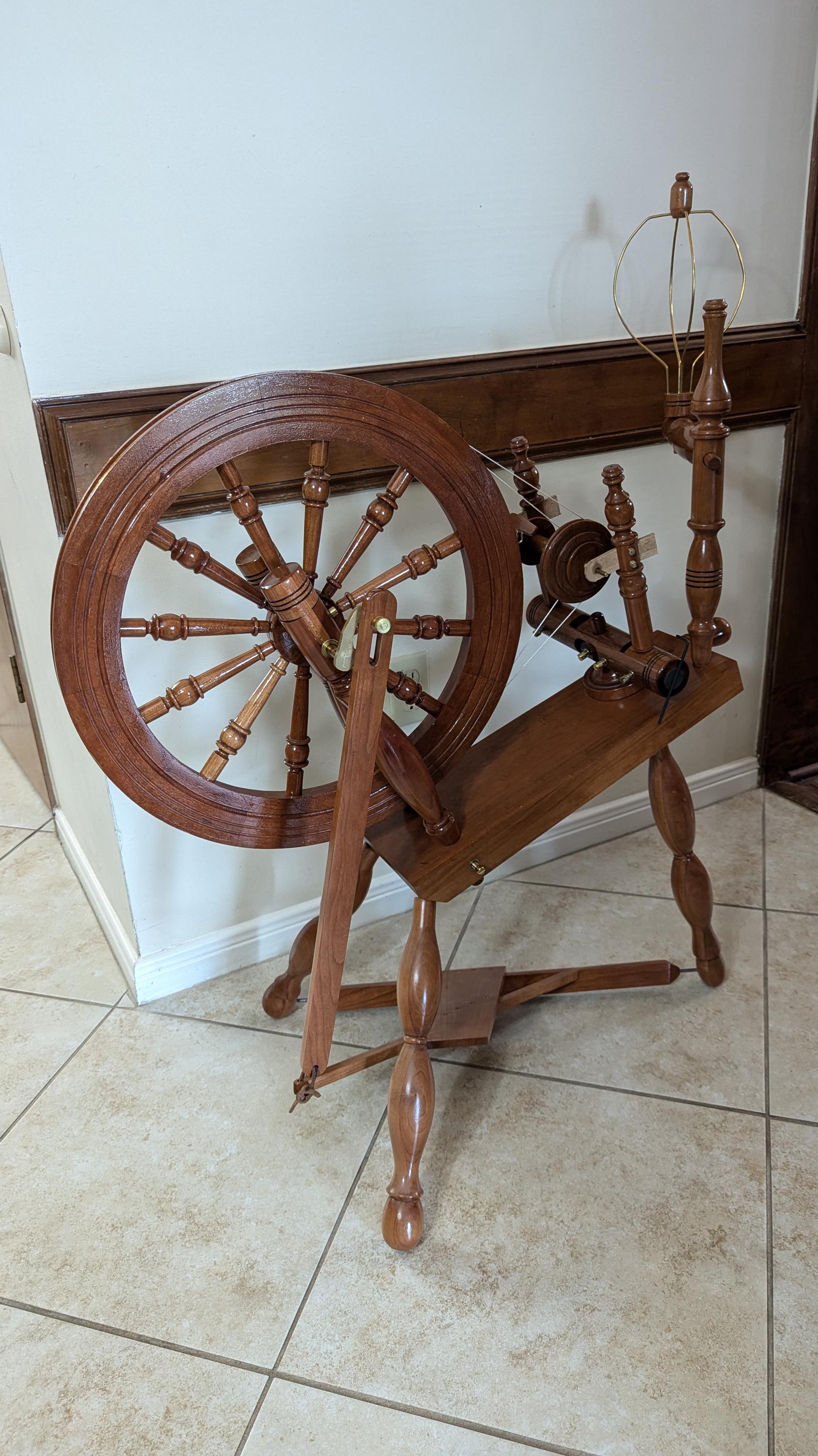 Spinning Wheel, Colonial, Sapele Hardwood, Spinning Wheels - Etsy