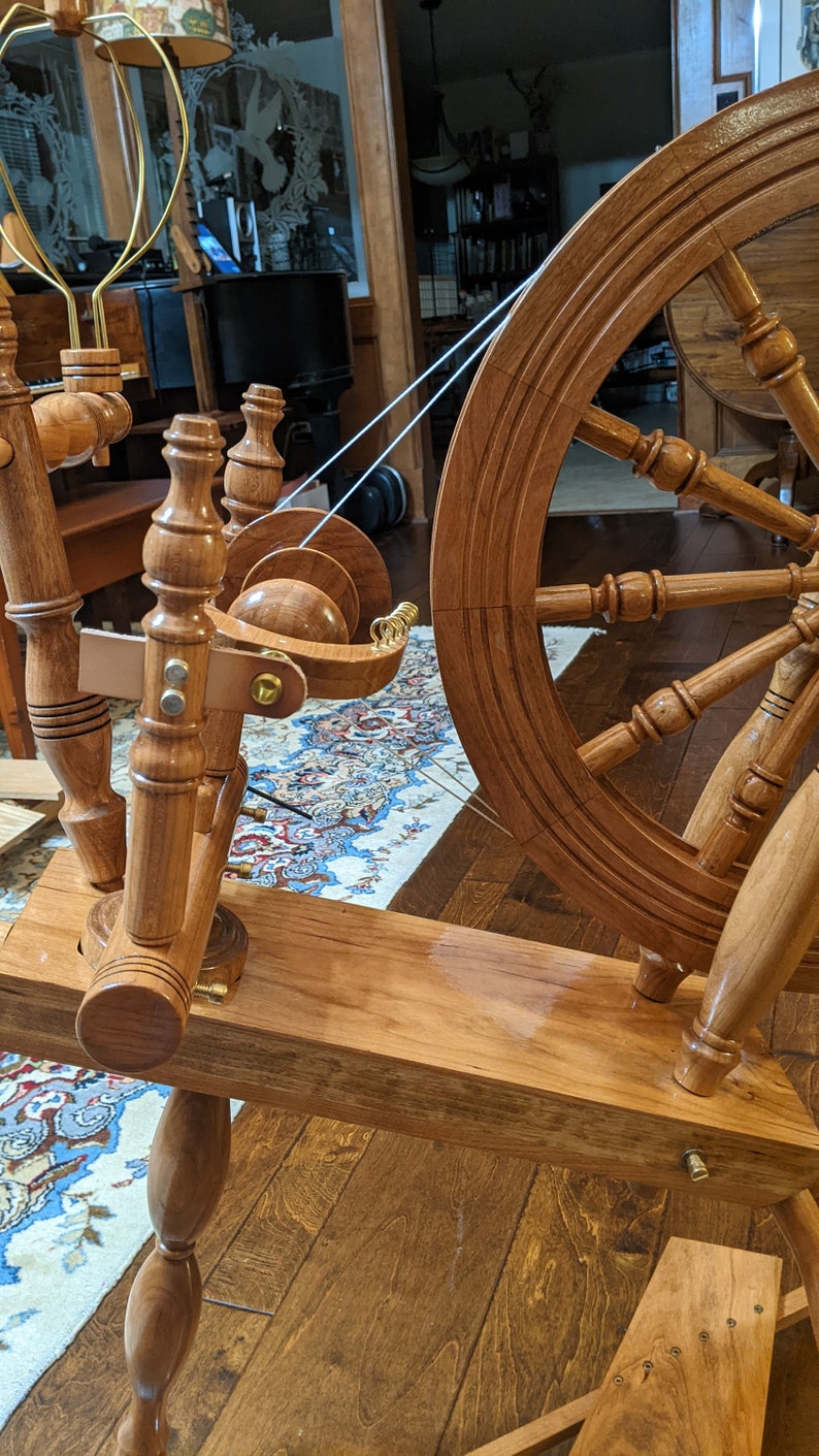 Cherry Colonial Spinning Wheel - Etsy