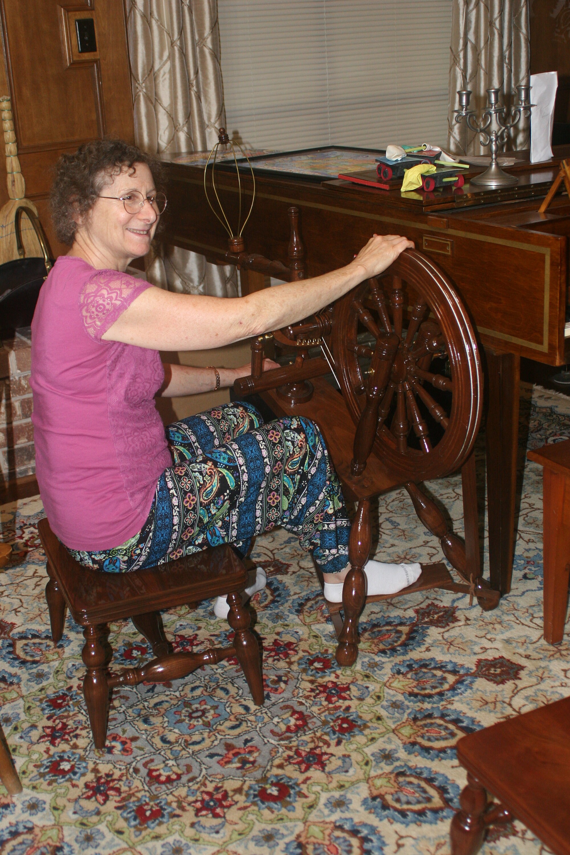 Spinning Wheel Bench - Etsy