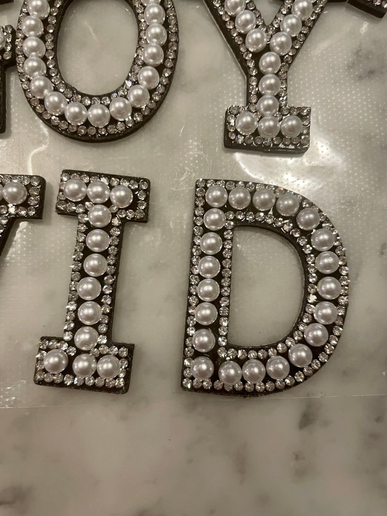 Self Adhesive Pearl Lettering With BLACK Background and - Etsy
