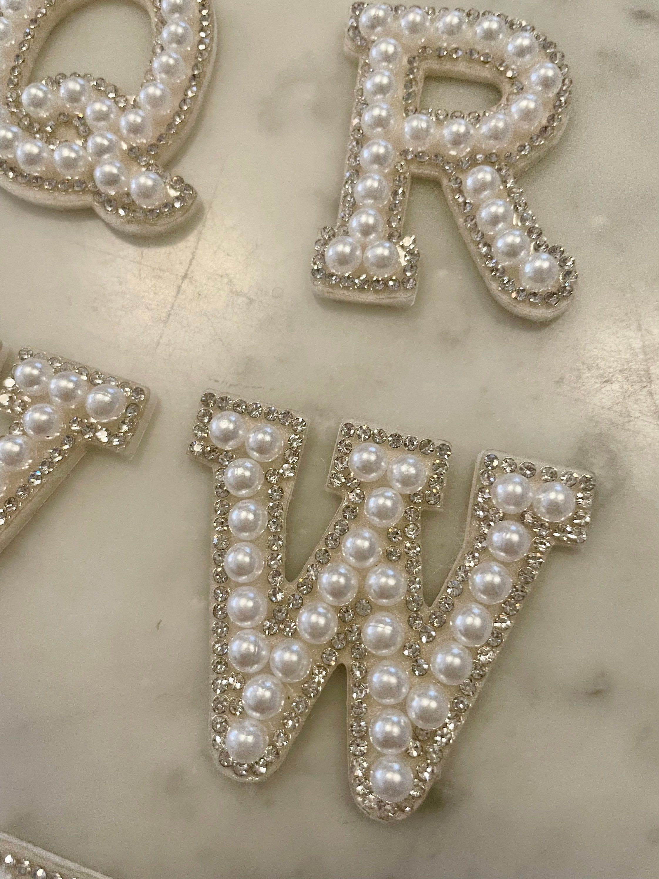 SELF ADHESIVE Pearl Lettering With White Background and - Etsy