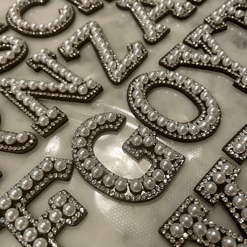 Self Adhesive Pearl Lettering With BLACK Background and - Etsy