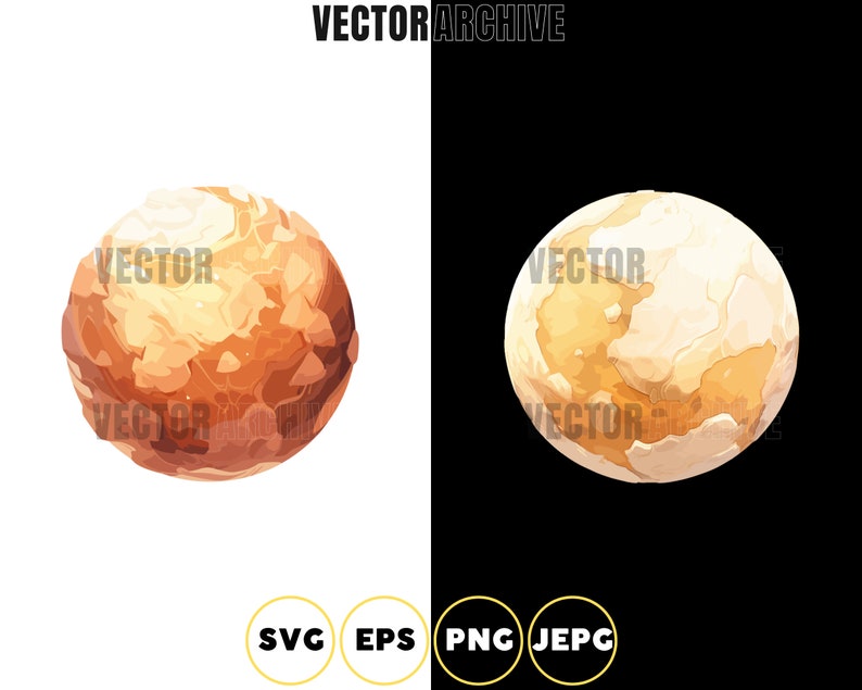 Planets Clipart Set Bundle Outer Space Solar System - Etsy