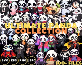 Cute Panda Graphic Cricut Bundle Cut Files SVG and PNG Only - Etsy