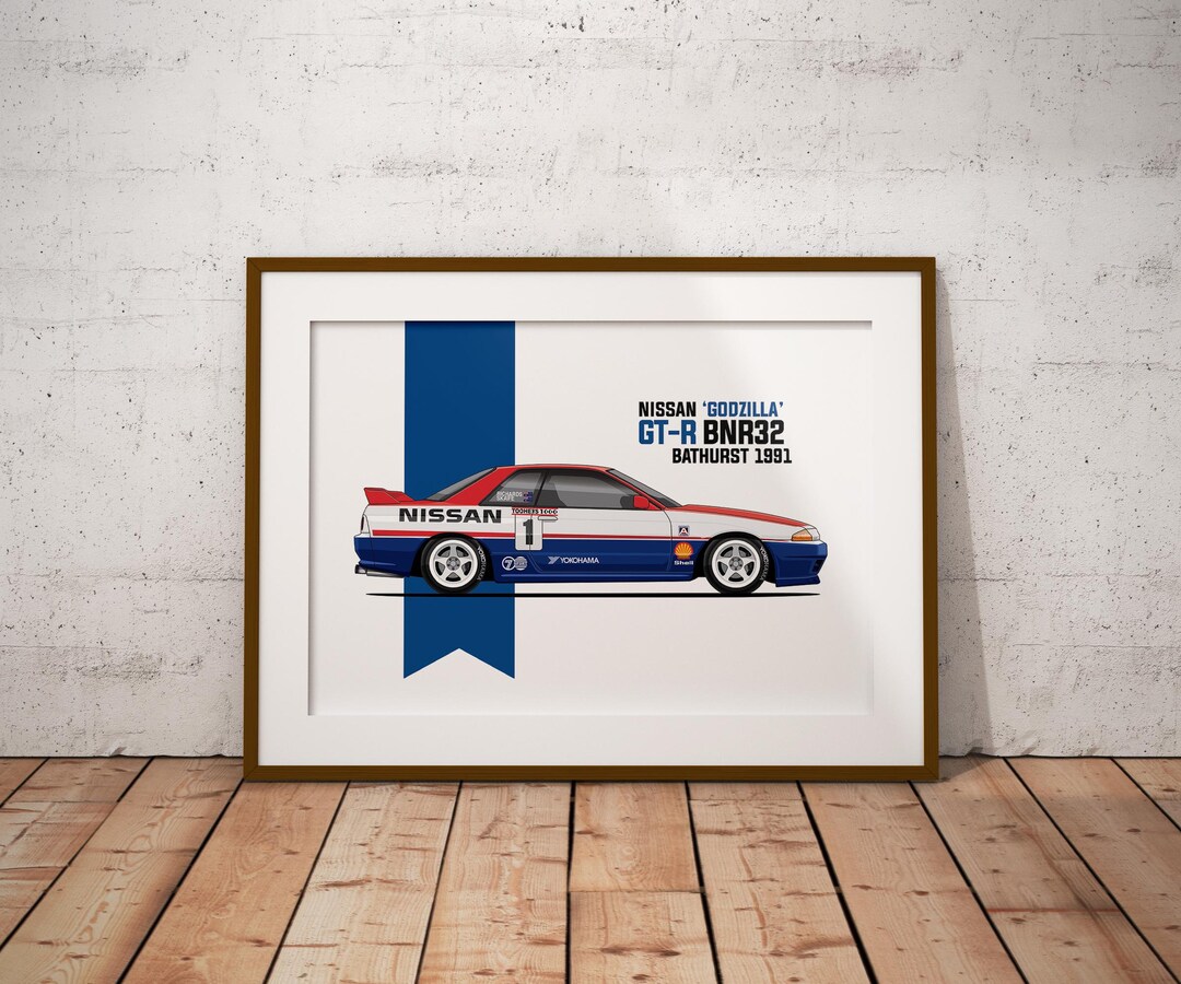 Nissan R32 GT-R Godzilla Bathurst - Classic Car Illustration ...