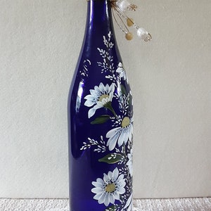 Cobalt Blue Saratoga Springs Sparkling Water Bottle. Hand Painted ...
