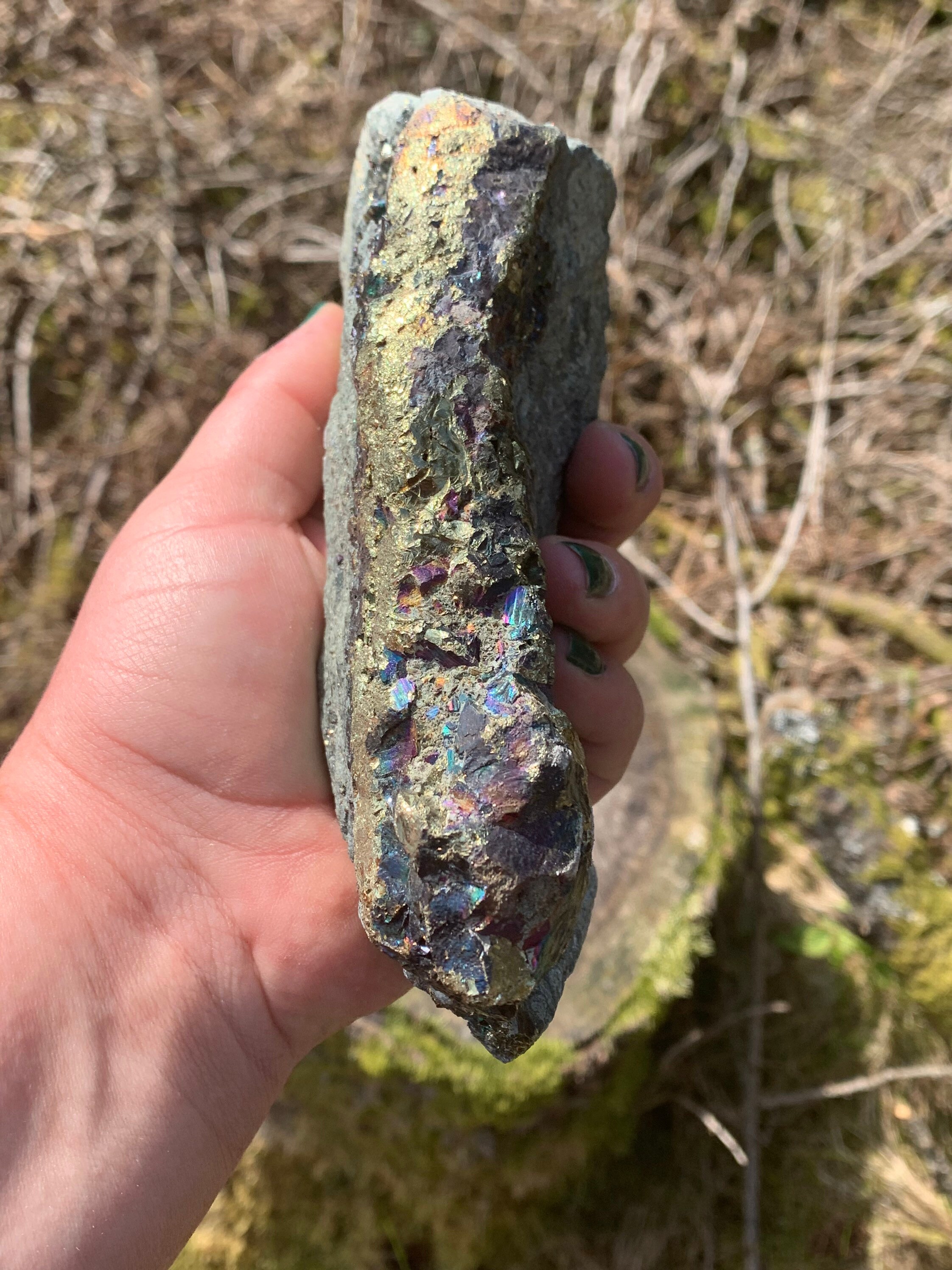 Large Rainbow Pyrite Natural Free Form Specimen Protection | Etsy