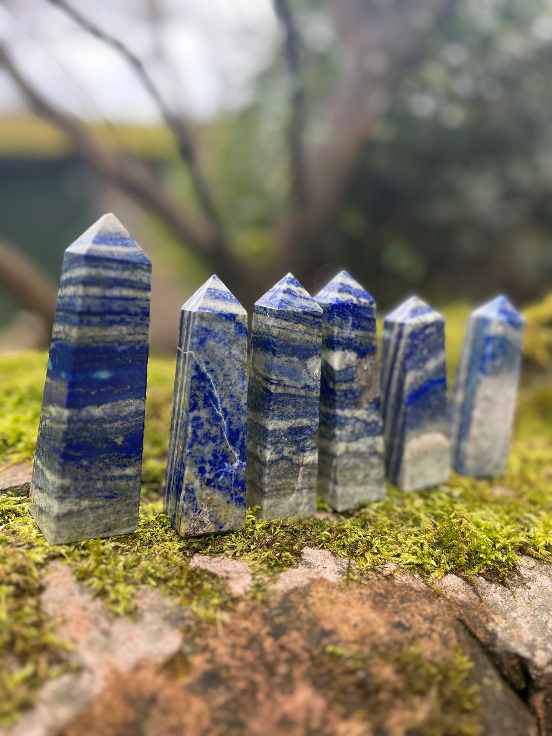 Lapis Lazuli Tower, Large Royal Blue Obelisk, Wisdom Stone, Gemstone ...