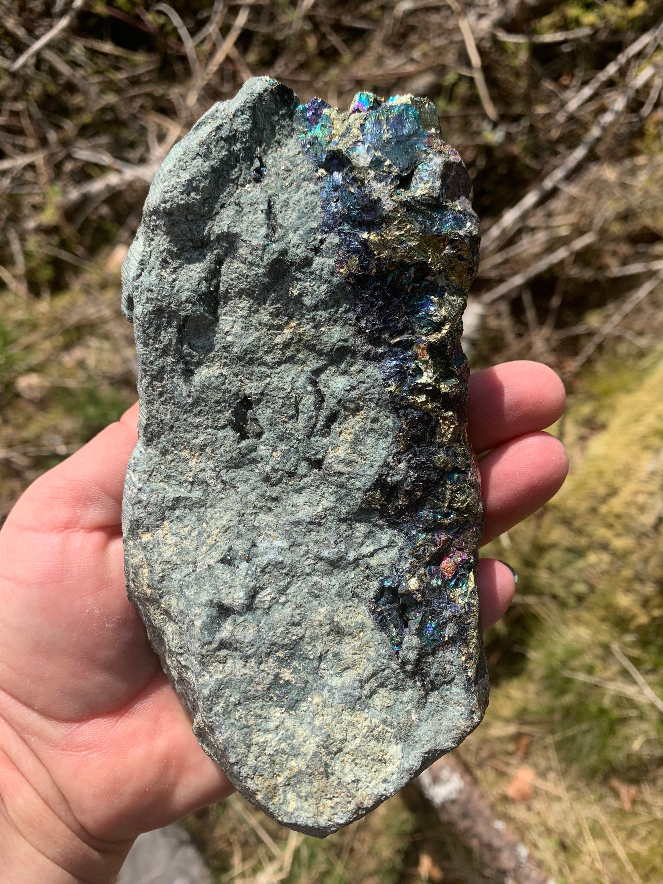 Large Rainbow Pyrite Natural Free Form Specimen Protection | Etsy