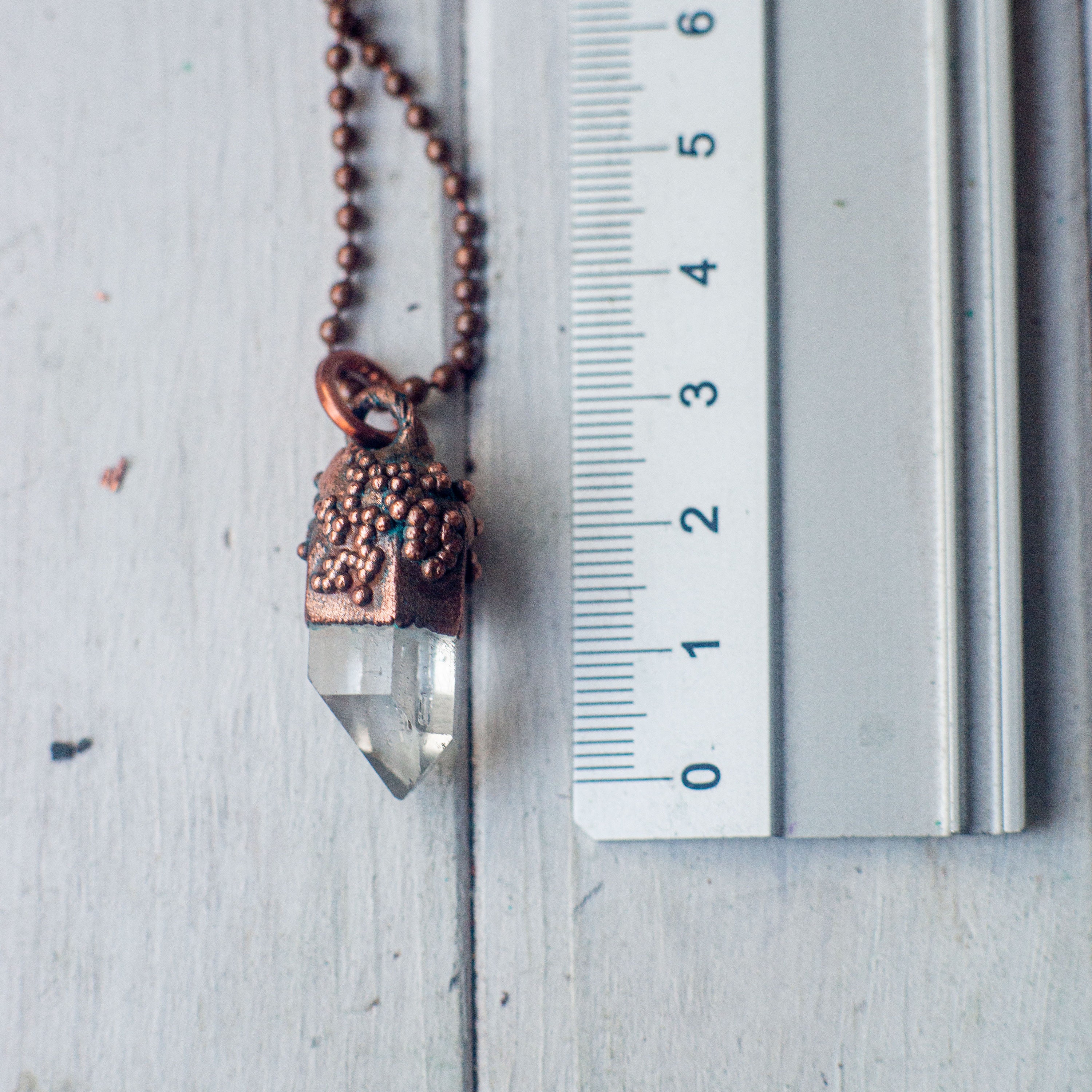Copper pendant jewelry with quartz gift for woman jewelry | Etsy