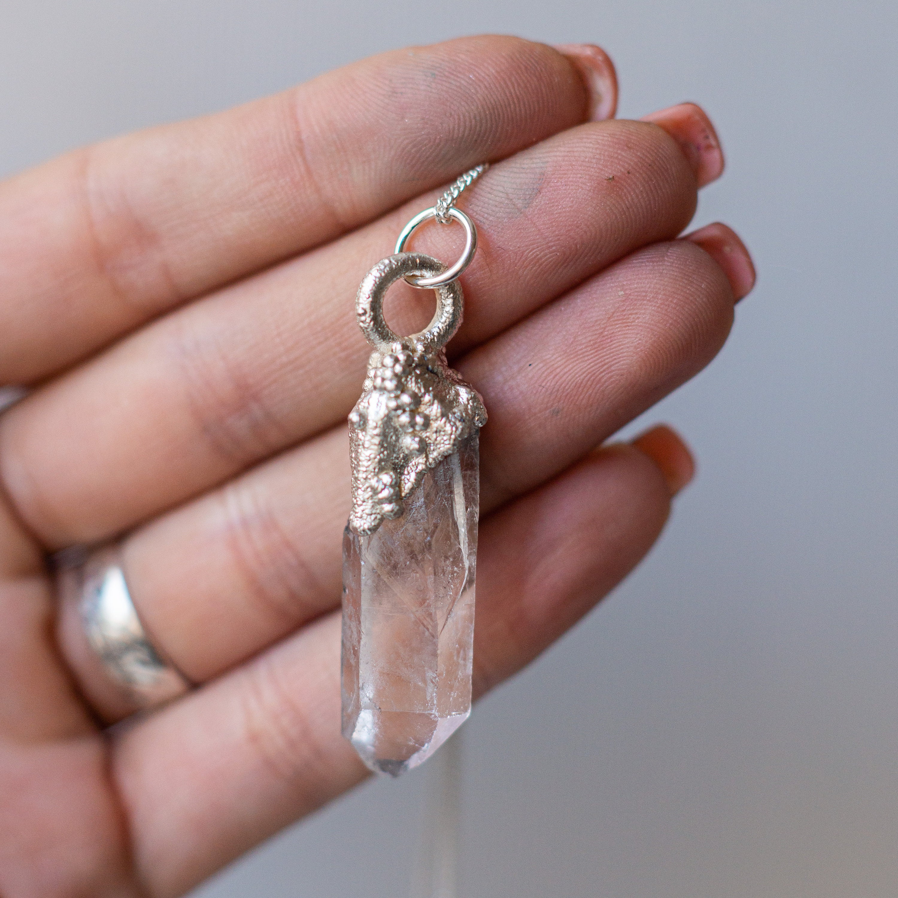 Silver Pendant Jewelry With Quartzgift for Womanquartz - Etsy