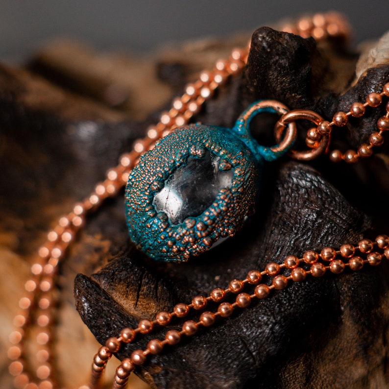 Copper Pendant Jewelry With Quartz Gift for Woman Jewelry - Etsy