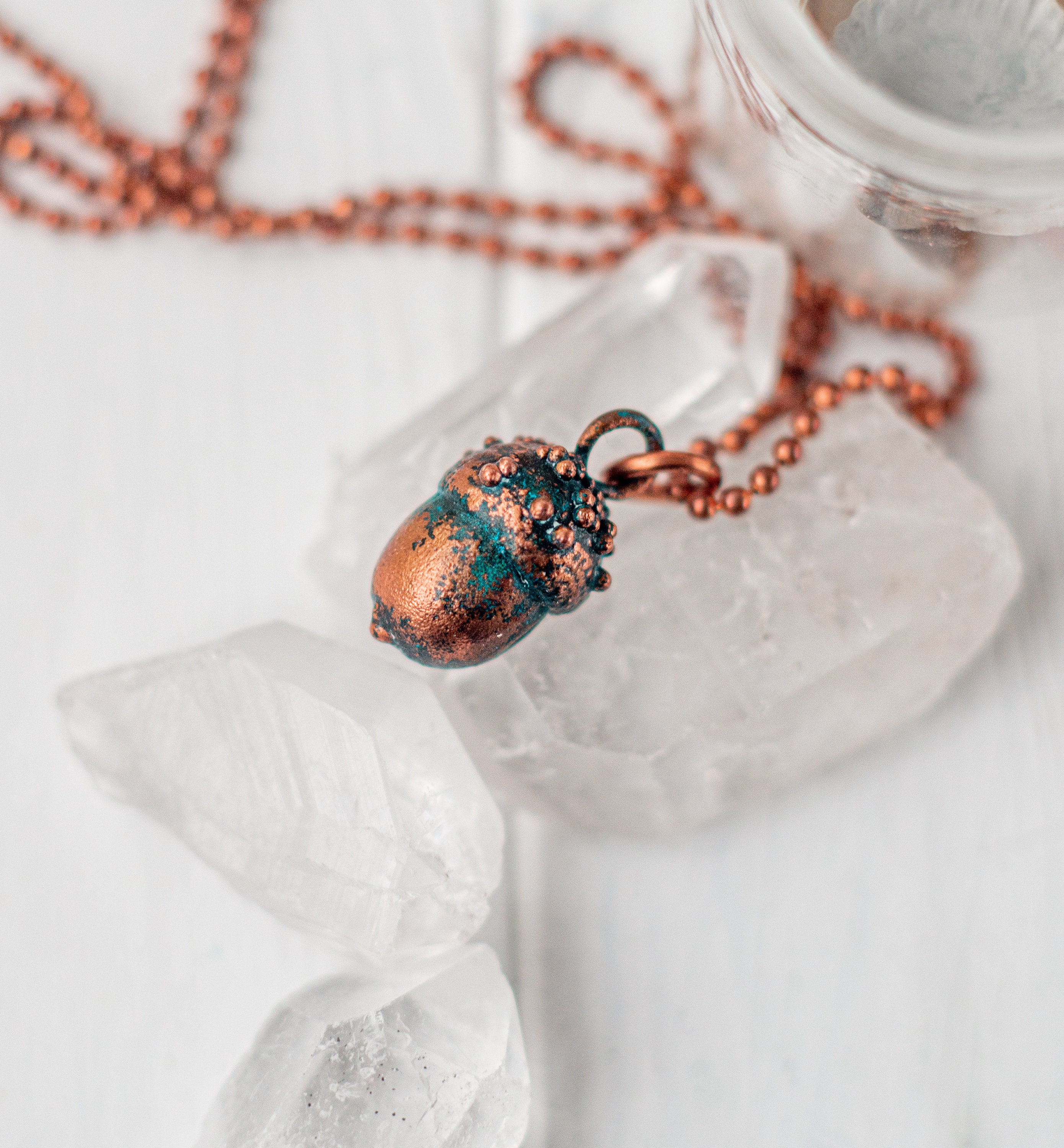 Natural Acorn in Copper,acorn Pendant,copper Pendant,gift for Her ...