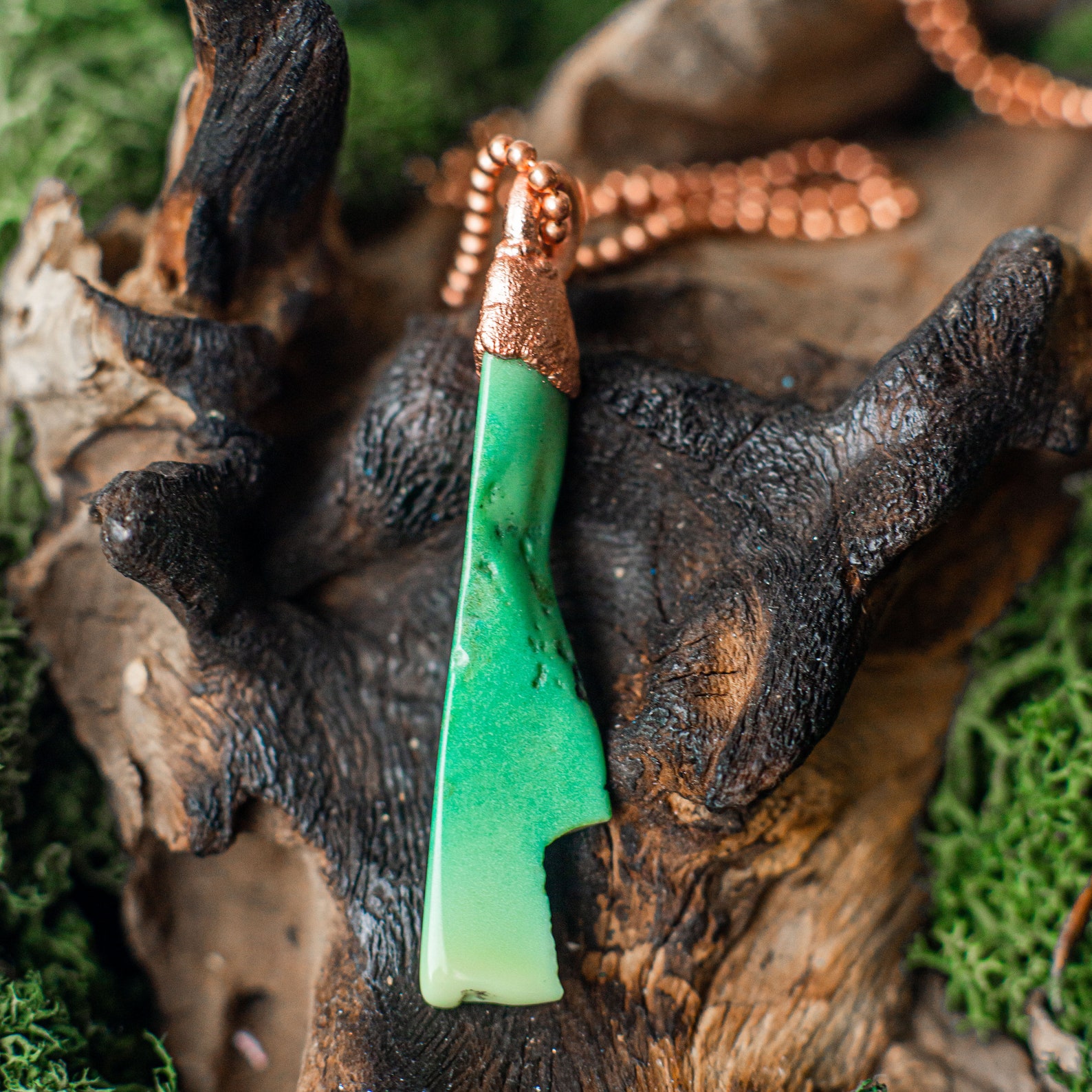 Copper Pendant Jewelry With Chrysoprasegift for Woman - Etsy