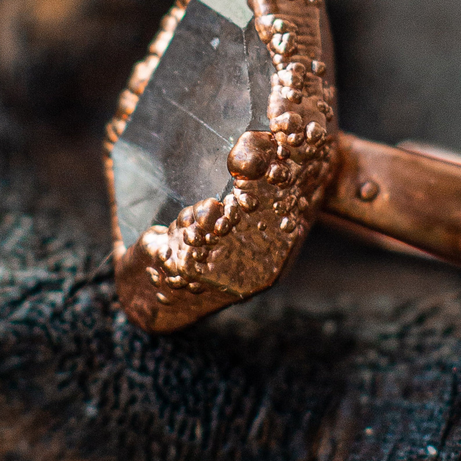 Copper Jewelry Ring With Quartz gift to a Woman Jewelry - Etsy