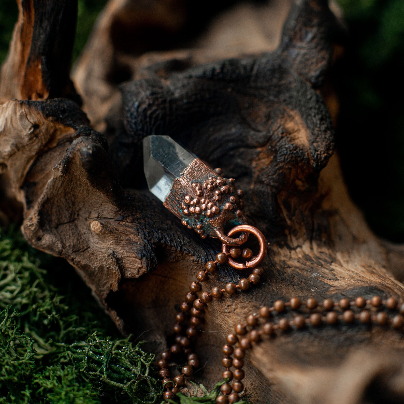 Copper Pendant Jewelry With Quartz Gift for Woman Jewelry - Etsy