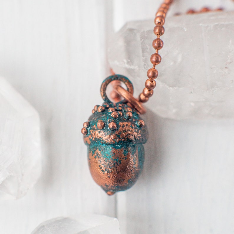Natural Acorn in Copperacorn Pendantcopper Pendantgift for | Etsy