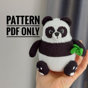 Crochet Panda Bear Toy Amigurumi Pattern Easy Crochet Toy Pdf - Etsy