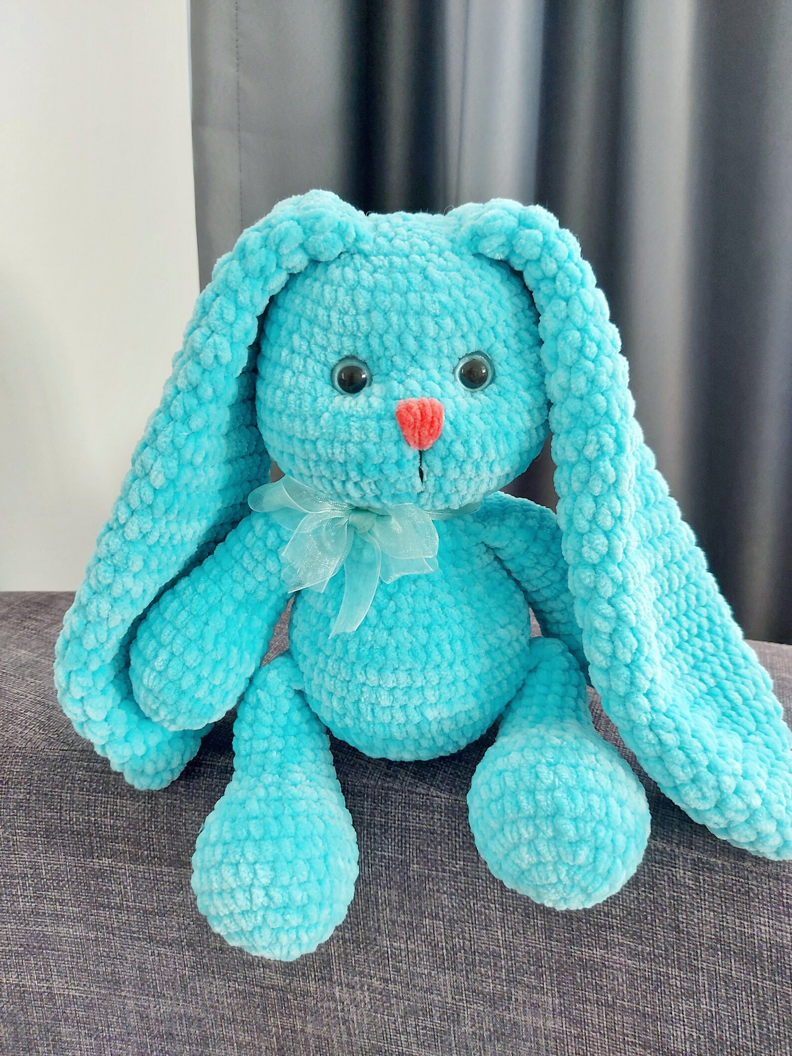 Crochet Plushie Blue Bunny Toy Pattern, CROCHET PDF PATTERN english - Etsy