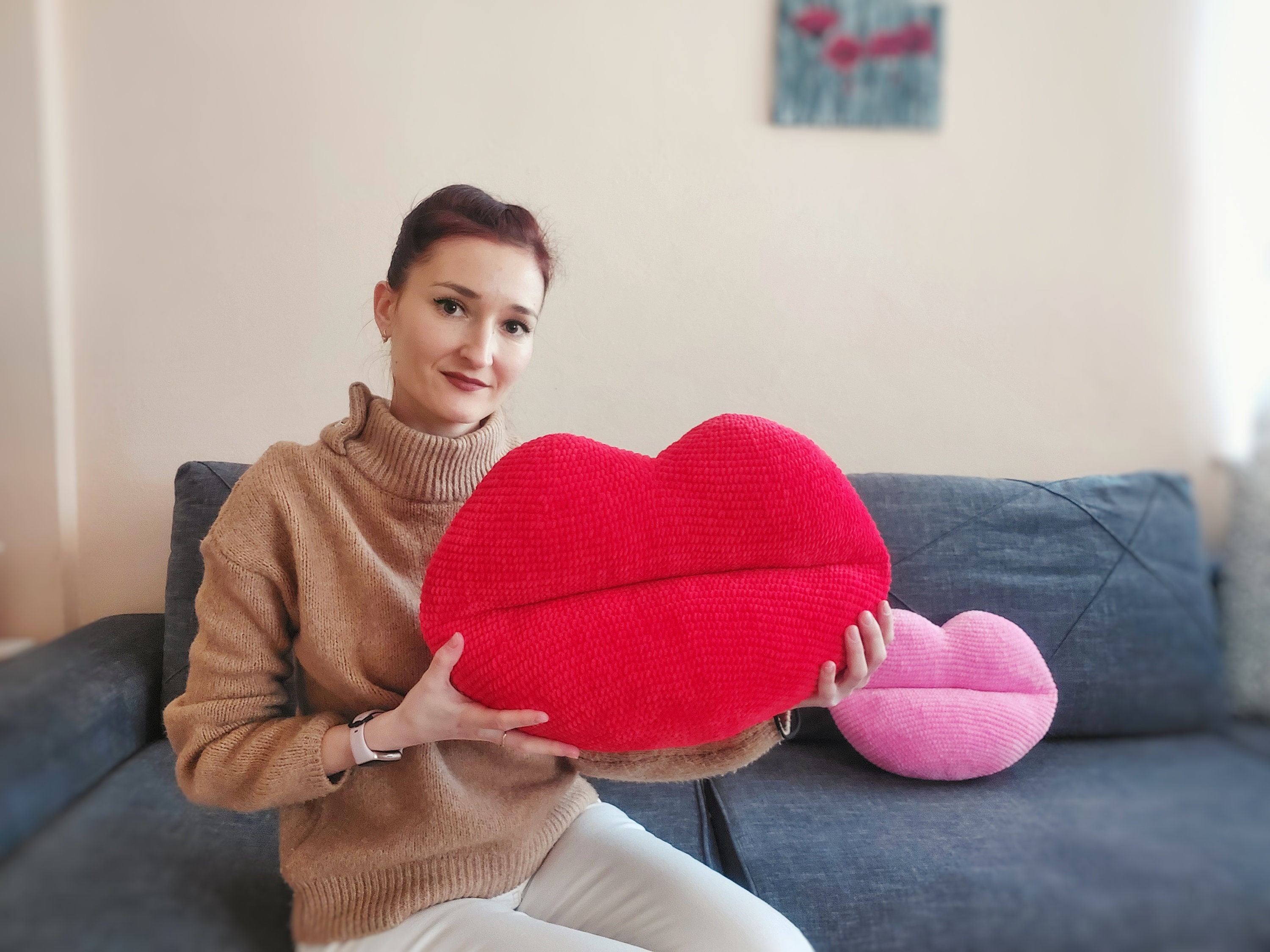 Crochet Lips Pillow Pattern Crochet Lips Tutorial - Etsy