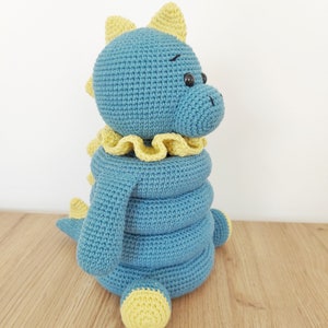 Stacking Dinosaur Crochet Pattern, Montessori Dinosaur Toy Pattern ...