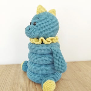Stacking Dinosaur Crochet Pattern, Montessori Dinosaur Toy Pattern ...