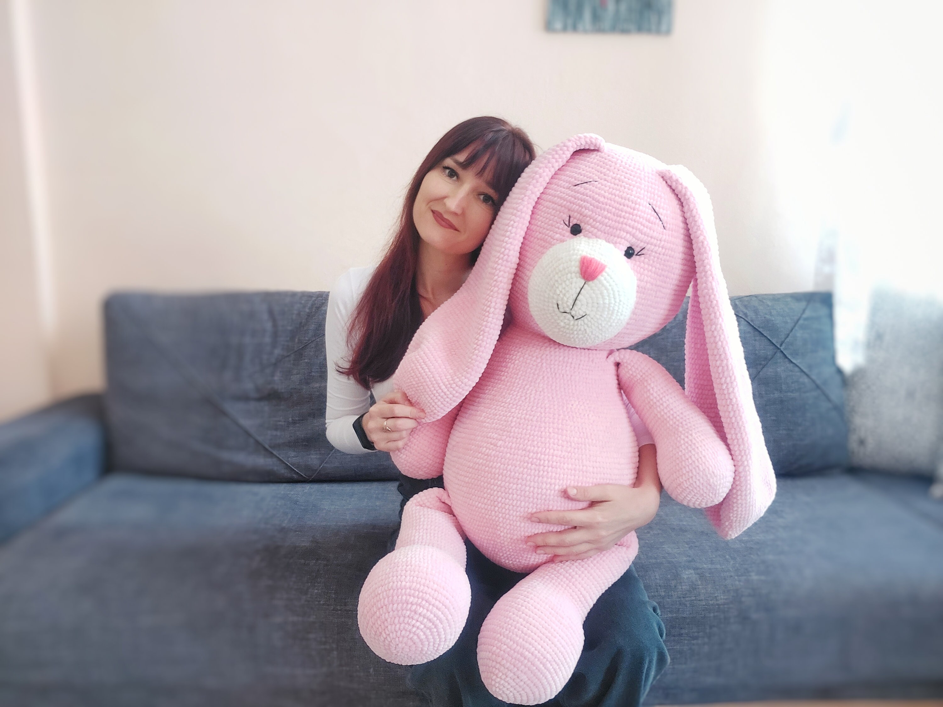 Crochet Big Bunny Pillow Pattern Big Bunny Pattern Amigurumi - Etsy