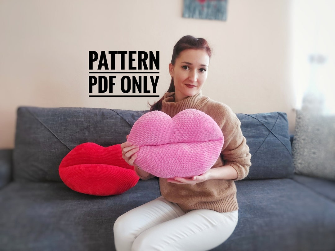 Crochet Lips Pillow Pattern: PDF Tutorial - Etsy