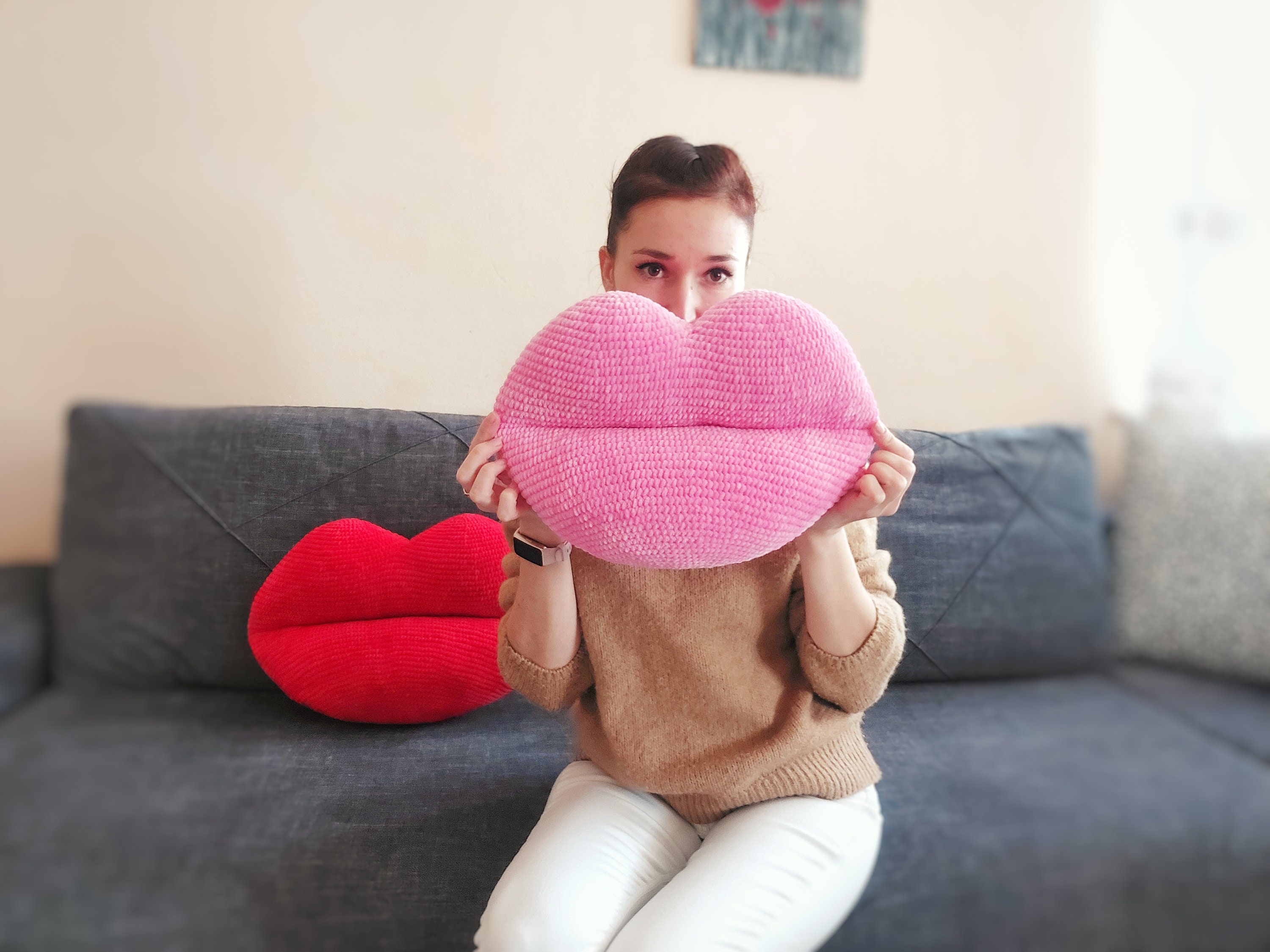 Crochet Lips Pillow Pattern Crochet Lips Tutorial - Etsy