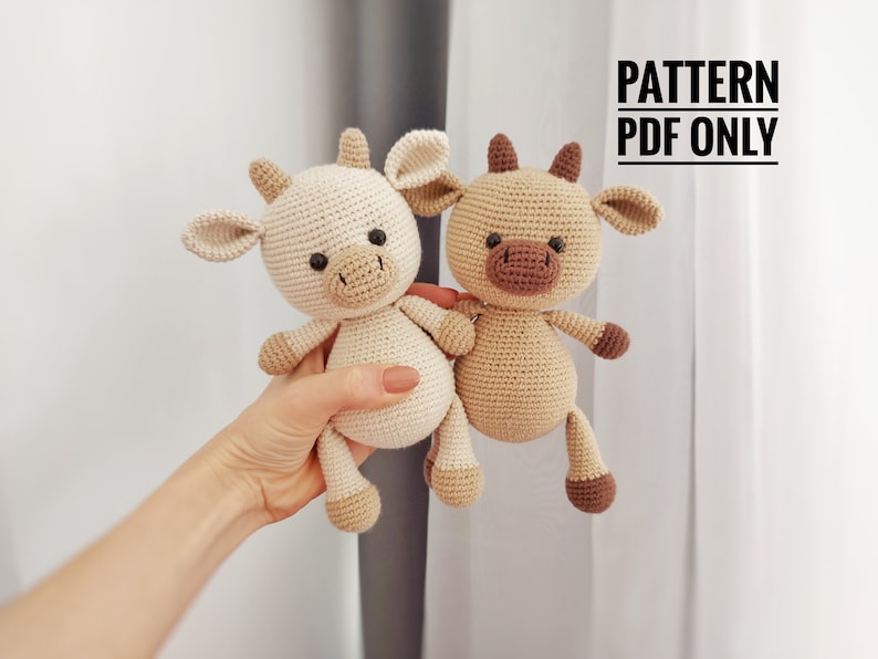 Crochet Cow Toy Pattern CROCHET PDF PATTERN english - Etsy