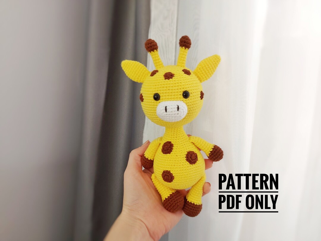 PATTERN: Cuddle- Sized Giraffe Amigurumi, Crocheted Giraffe Pattern ...