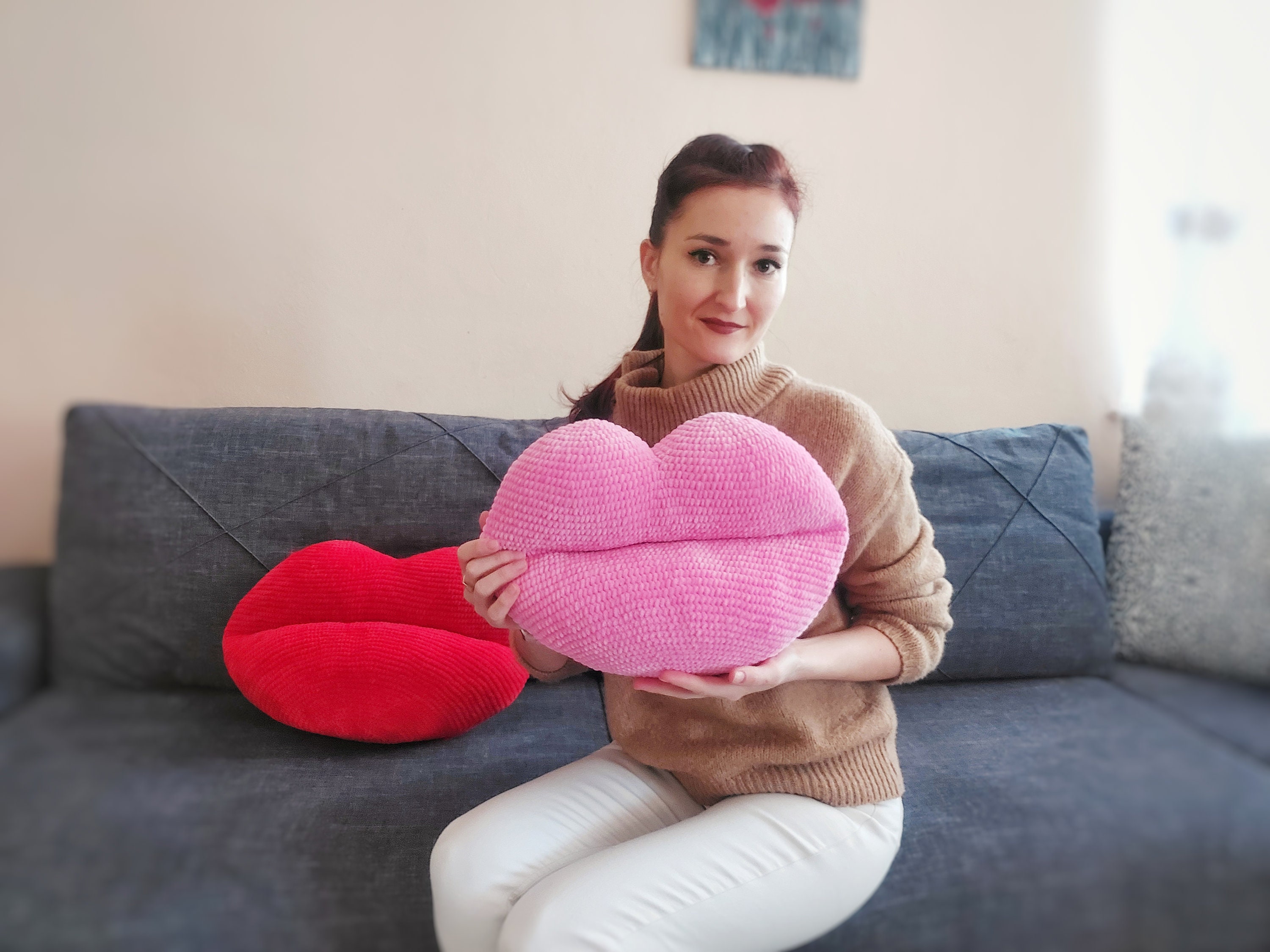 Crochet Lips Pillow Pattern Crochet Lips Tutorial - Etsy