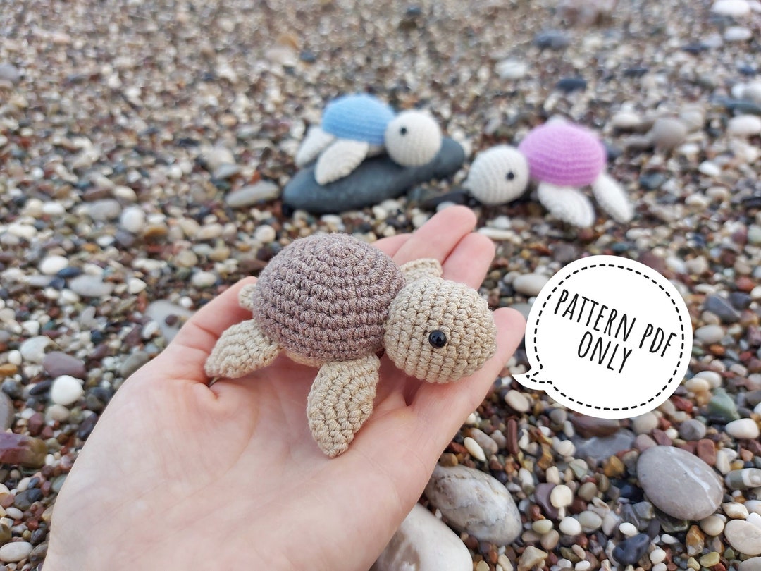 Crochet Little Turtle PATTERN Pdf Toy English, Sea Little Turtle by ...
