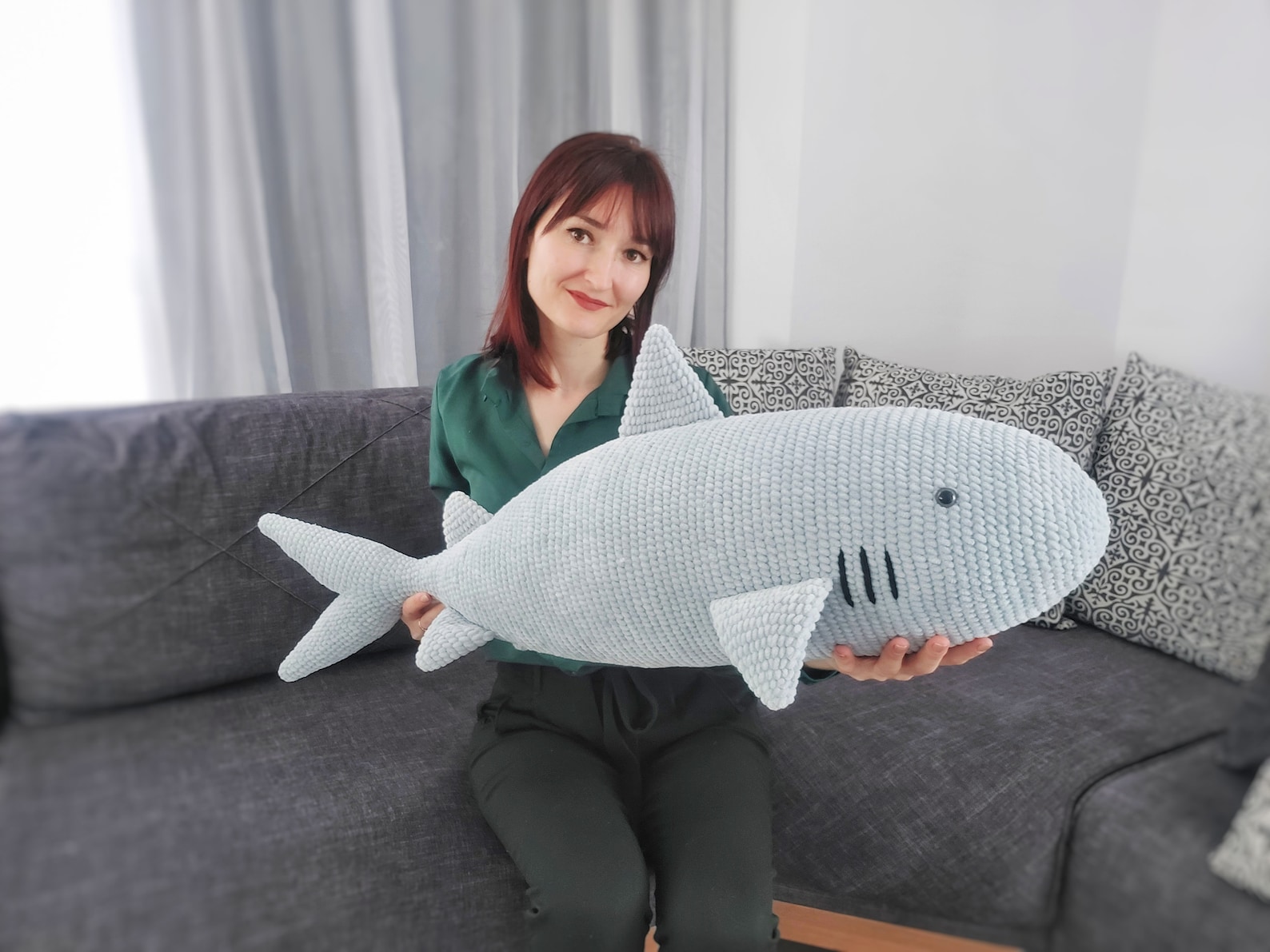Crochet Big Shark Pillow Pattern, Amigurumi Shark (PDF Pattern) - Etsy