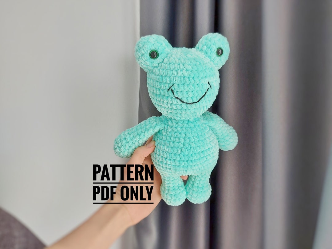 Crochet Frog Pattern PDF | Plush Amigurumi Frog Toy Tutorial | Easy ...