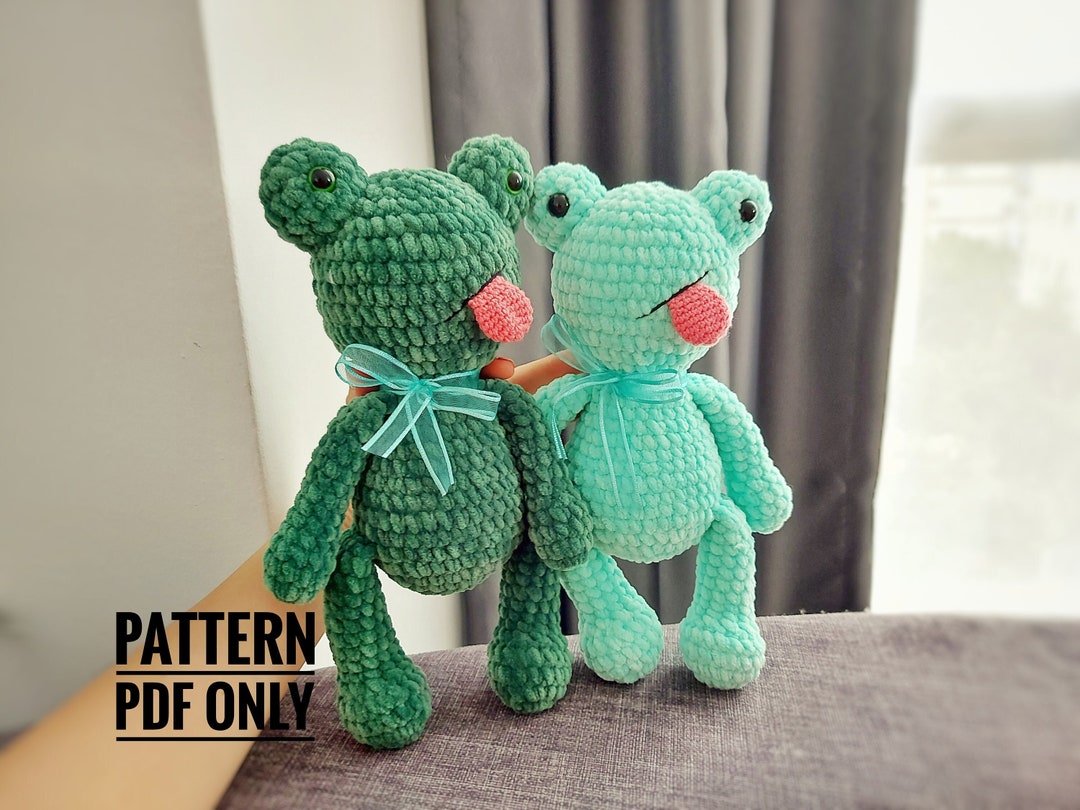 PATTERN: Plushie Frog's Amigurumi, Crocheted Frog Pattern, Frog Toy ...