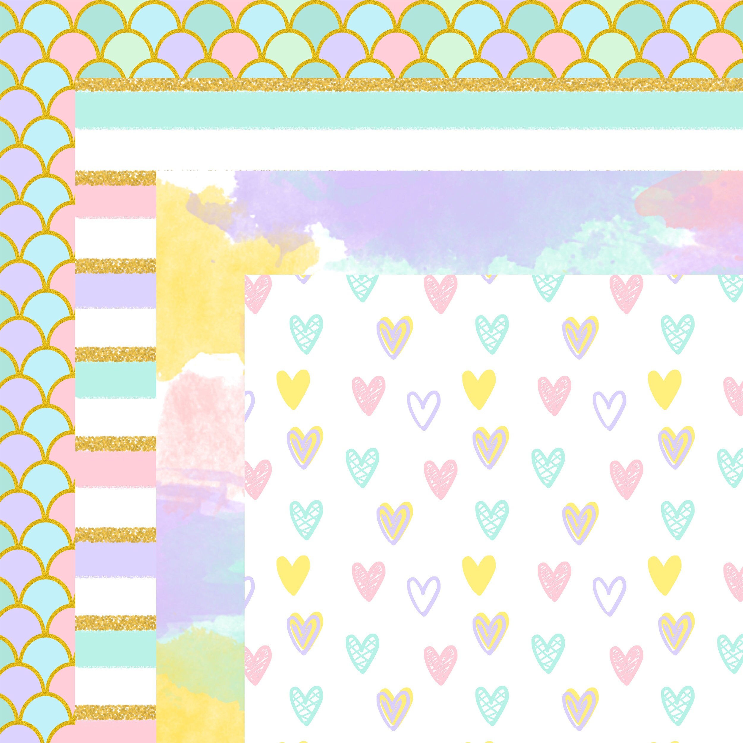 Pastel Digital Paper Pastel Wallpaper Pastel Pattern - Etsy