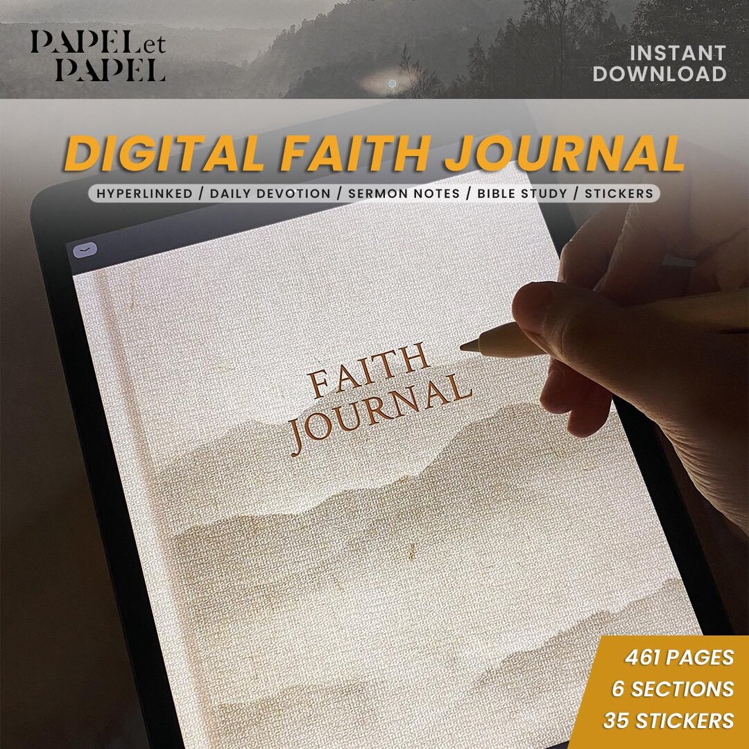 Digital Faith Journal: Bible Study, Sermon Notes (PDF Notes) - Etsy