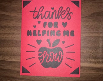 Teacher Appreciation Card/ Gift for Teacher/ Gift Card Holder/ - Etsy