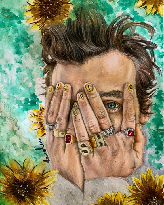 Harry Styles Sunflower Print Etsy harry-styles-sunflower-print-etsy