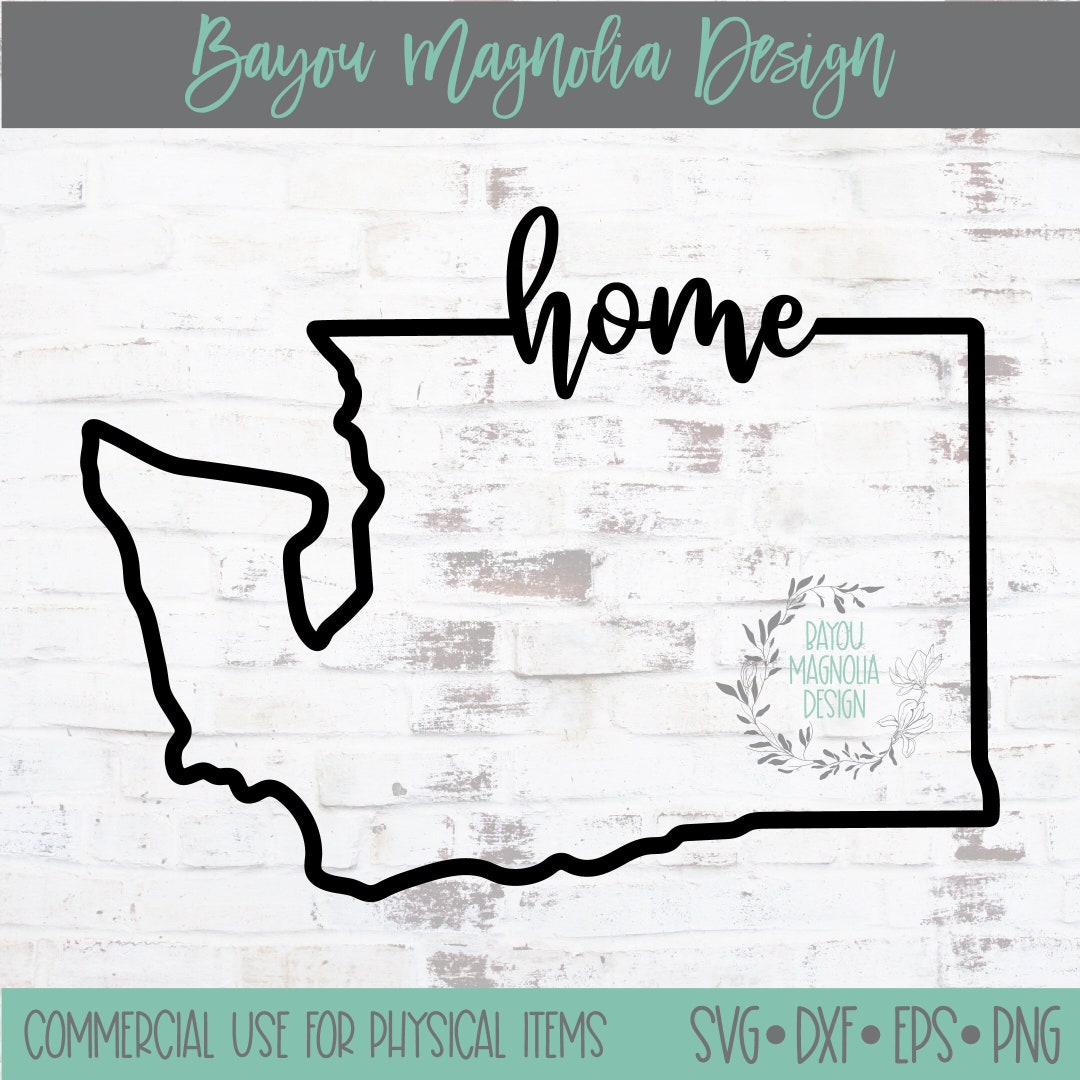 Washington State Outline SVG - Washington State SVG - Washington Home ...