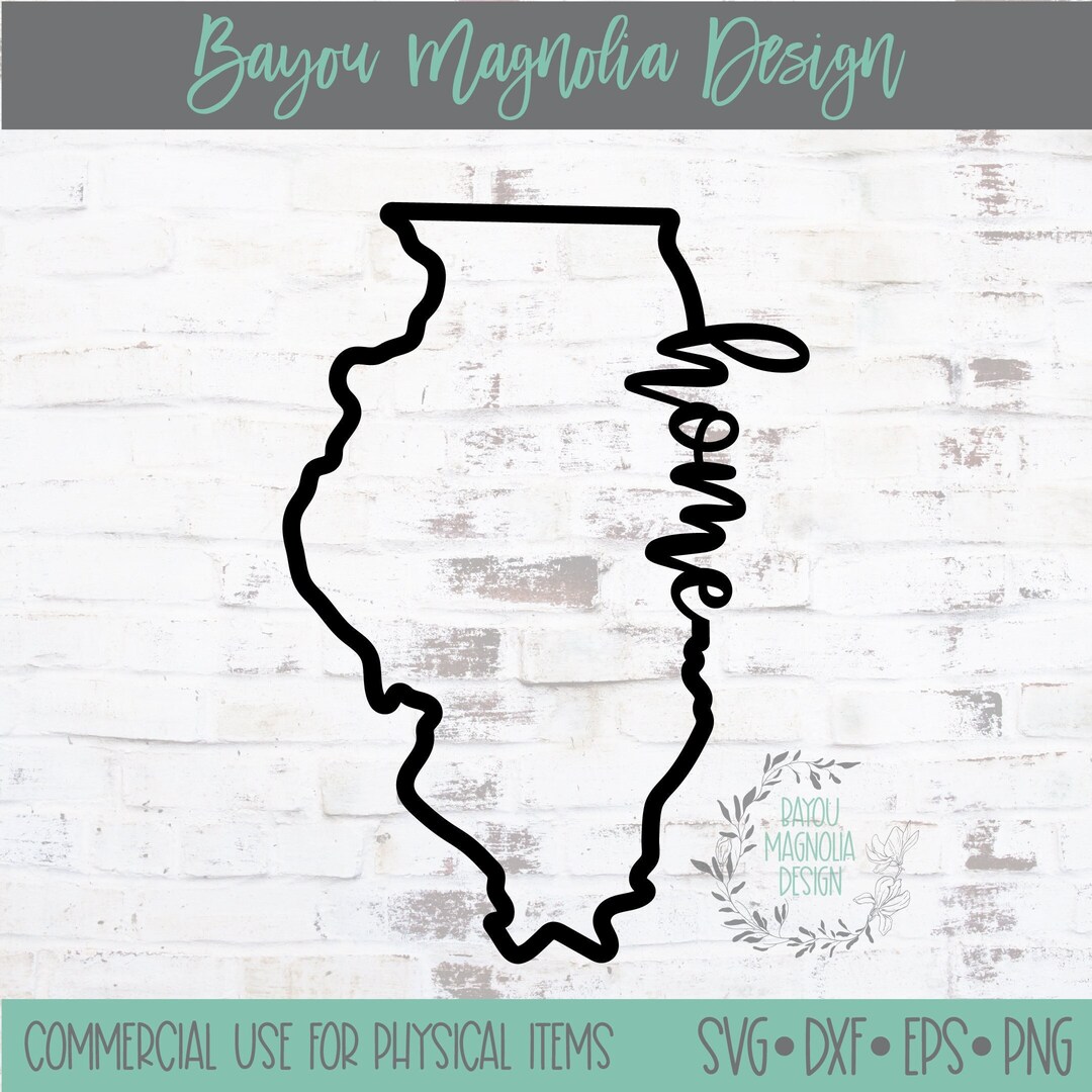 Illinois State Outline SVG - Illinois State SVG - Illinois Home Svg ...