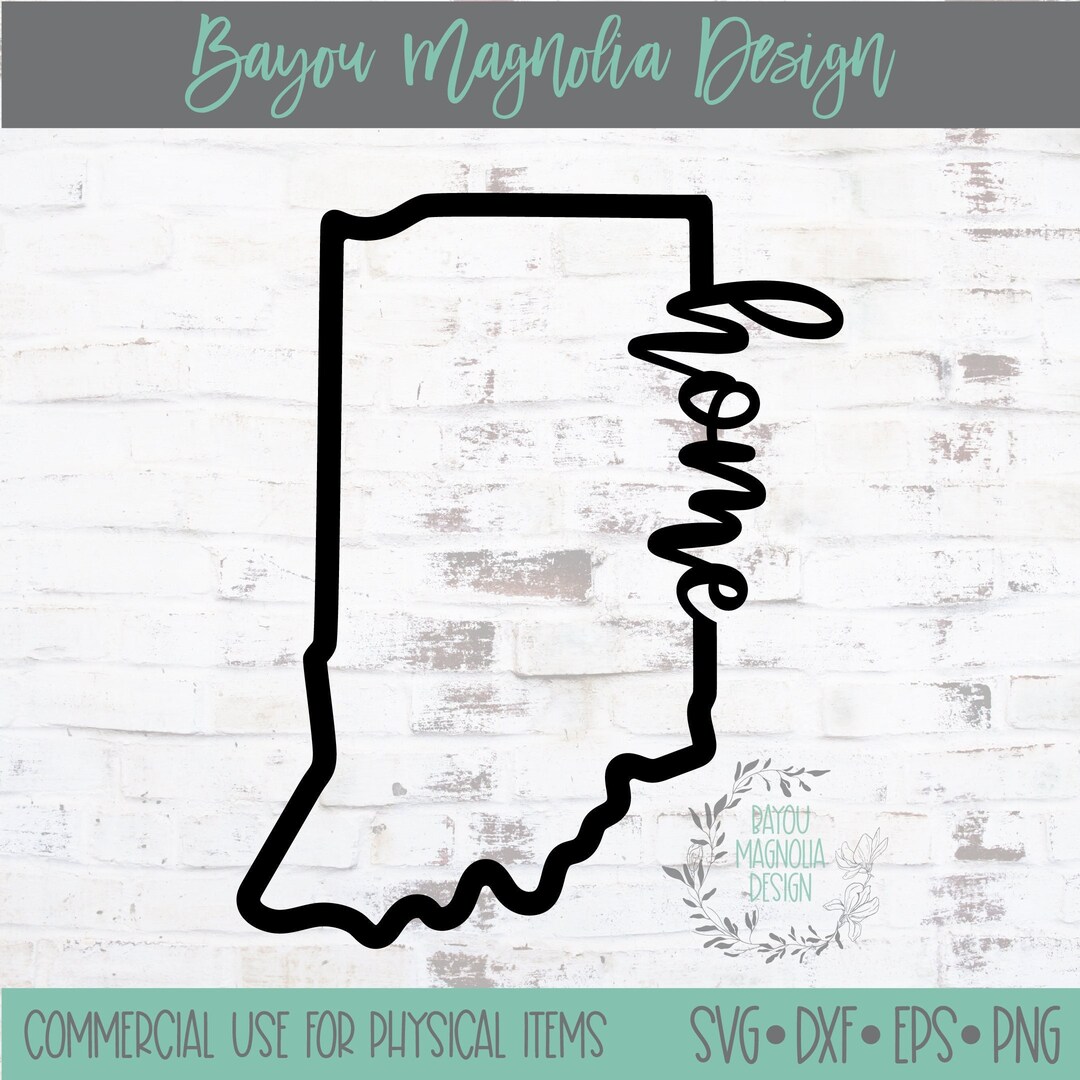 Indiana State Outline SVG - Indiana State SVG - Indiana Home Svg - IN ...