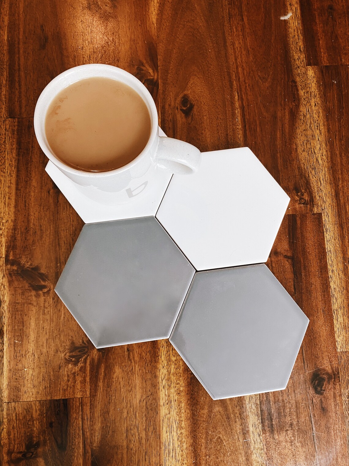 Hexagon Ceramic Coasters - Etsy Canada