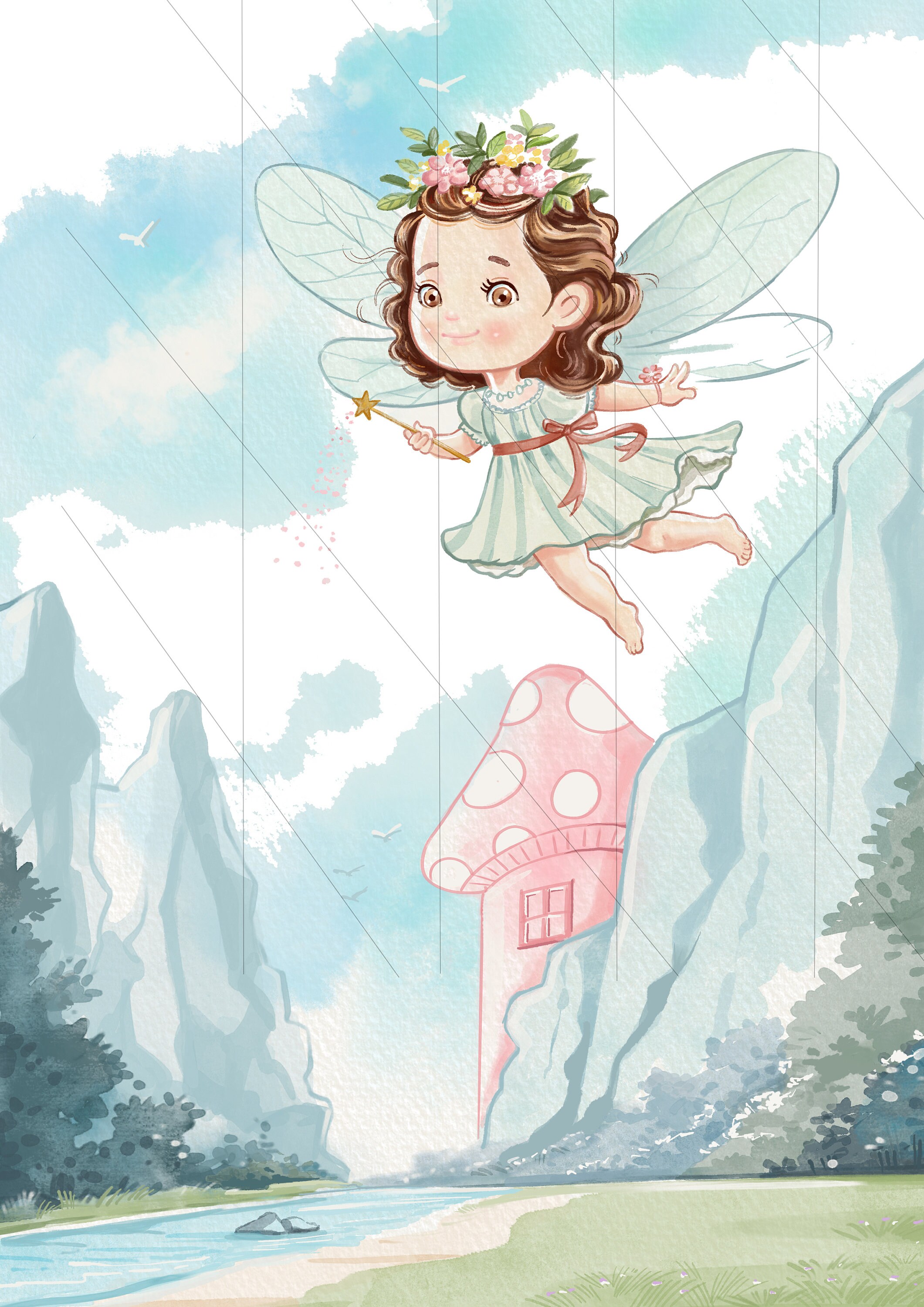 Magical Fairy Digital Clip Art Nursery Wall Art for Kids Room Decor ...
