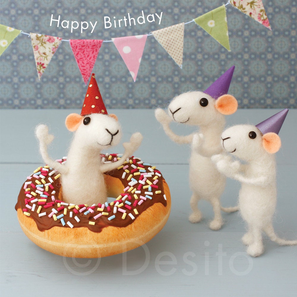 Whimsical Birthday Card Happy Birthday hula Hoop | Etsy UK