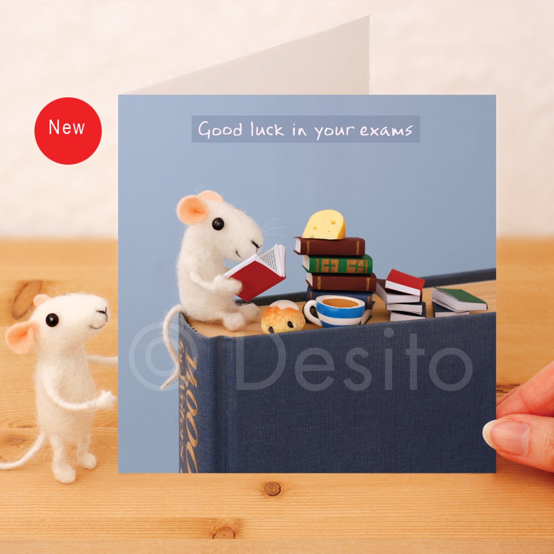 Whimsical Good Luck Card Good Luck in Your Exams - Etsy