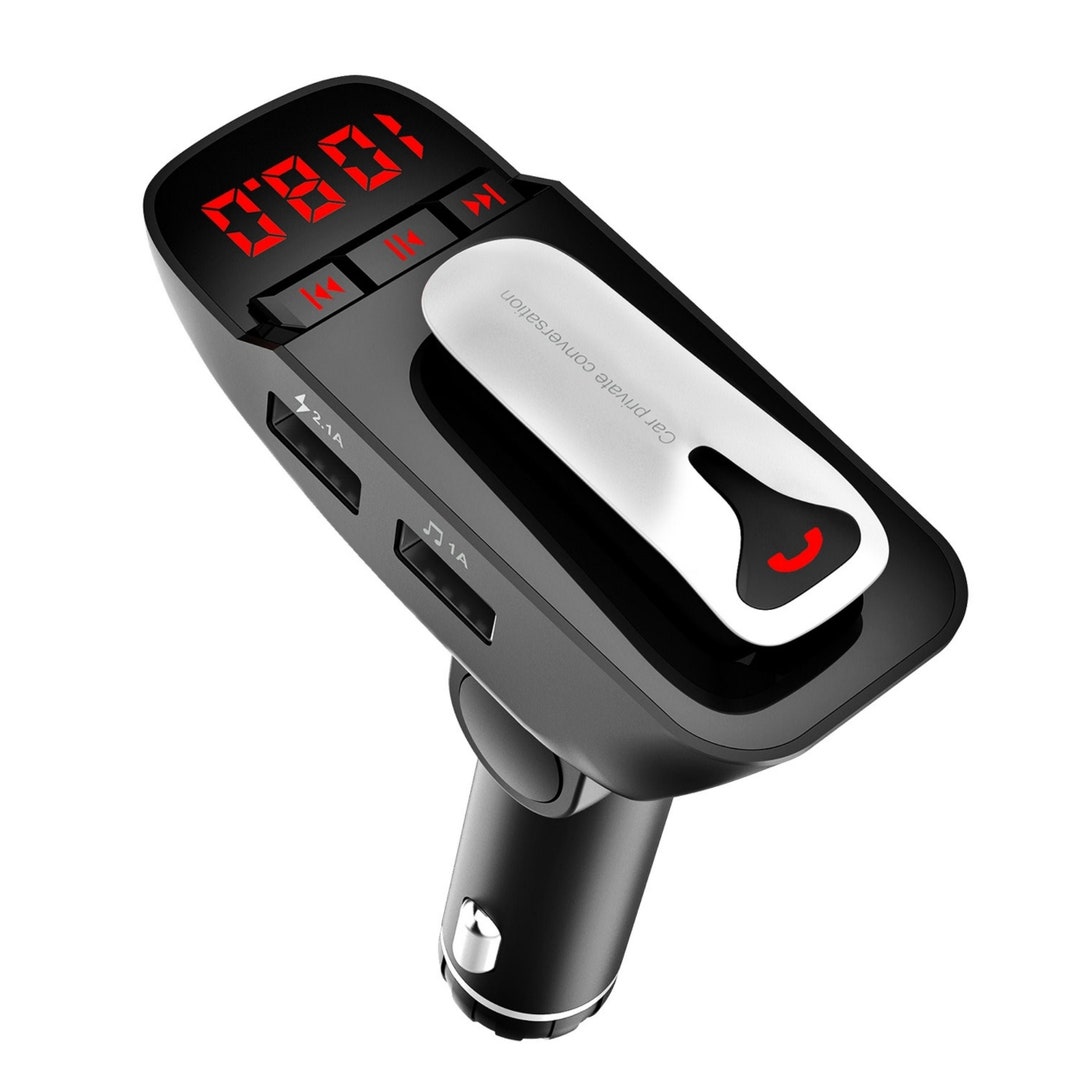 Wireless Car FM Transmitter W/ Hands-free Call, 2 USB Charge Ports, MP3 ...