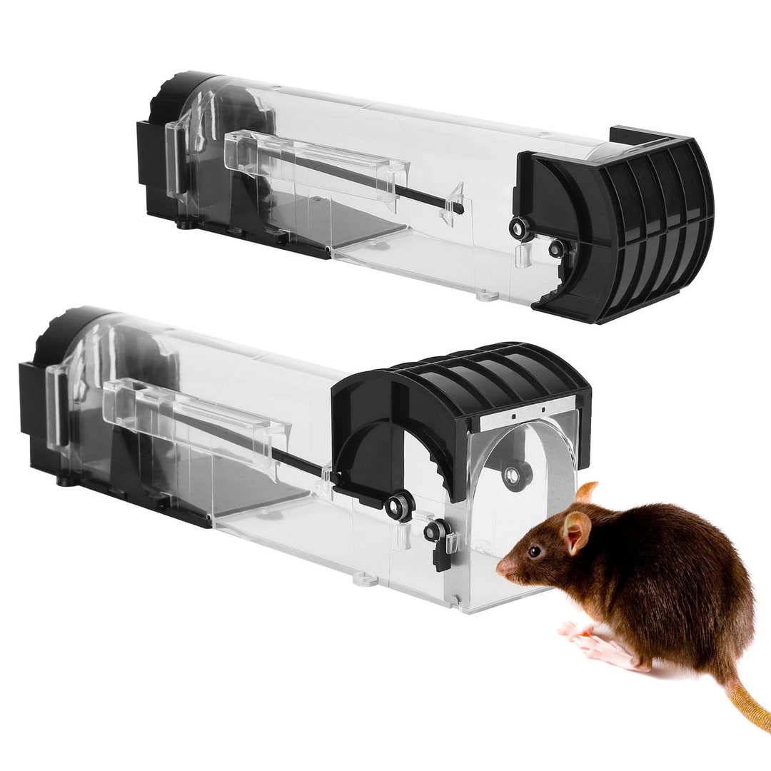 2pcs Humane Live Mouse Trap Reusable Rat Rodent Trap Catch Release Cage ...