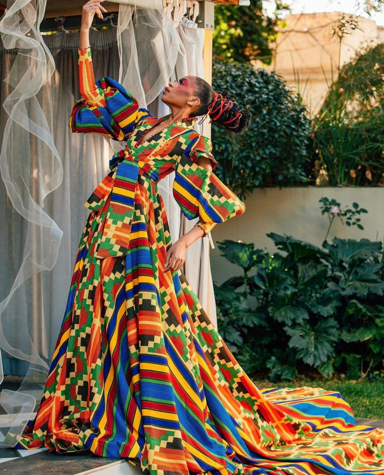 African Dress, Ankara Maxi Dress, African Print Halter Neck Dress ...